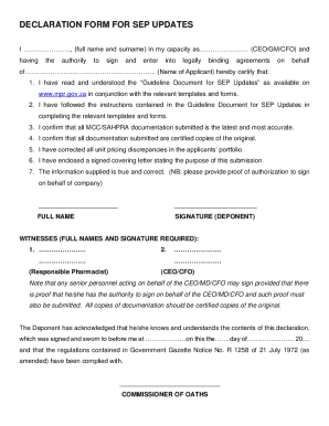Fillable Online Ceo Declaration Form - Fill Online, Printable, Fillable ...