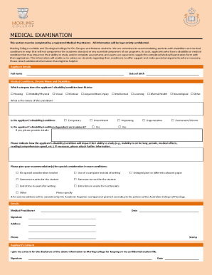 Fillable Online Medical Examination form Fax Email Print - pdfFiller