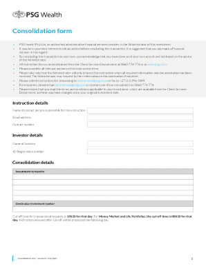 Fillable Online Consolidation form Fax Email Print - pdfFiller