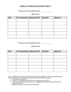 Fillable Online 13 - Calibration of Survey Meters and Measurements of ...