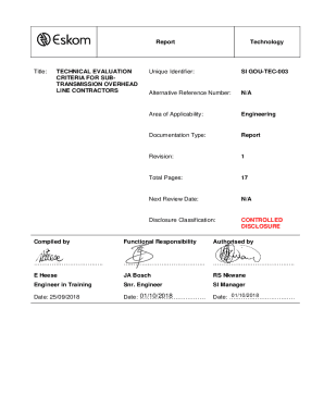 Fillable Online TECHNICAL EVALUATION Fax Email Print - pdfFiller