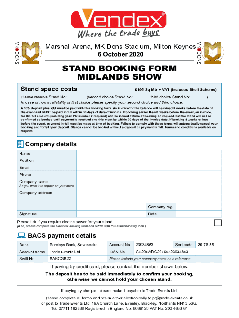 Fillable Online Marshall Arena - Destination Milton Keynes Fax Email Print - pdfFiller
