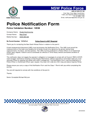 Fillable Online Police Notification Form Fax Email Print - pdfFiller