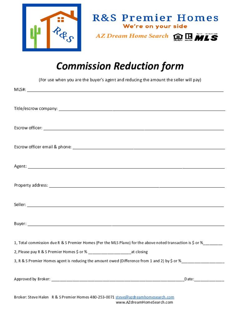 Fillable Online Use Caution When Attempting to Reduce Commissions in ...