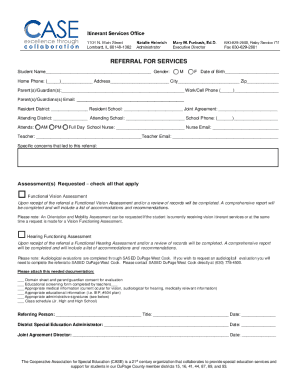 Fillable Online Hearing & Vision Referral Forms 2018 Fax Email Print ...