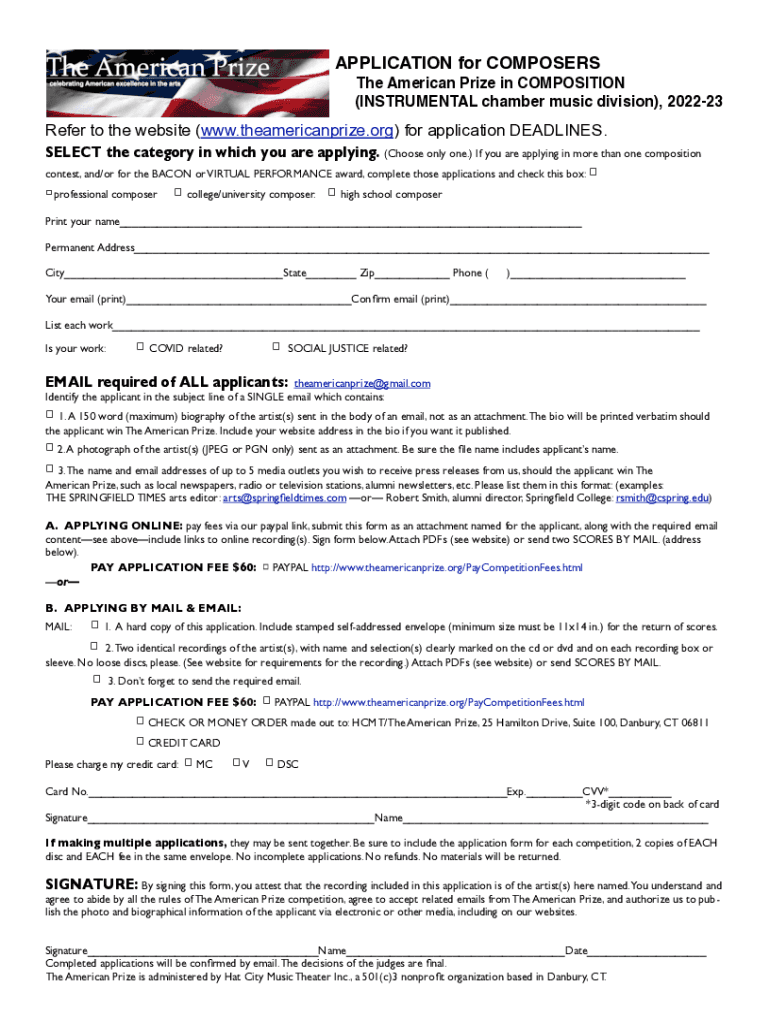 Fillable Online National Nonprofit Competitions in the Performing Arts ...