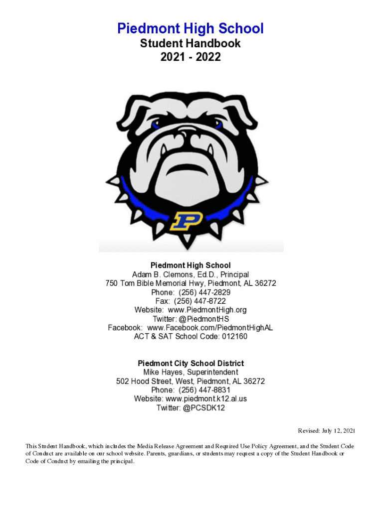 Fillable Online Adam B. Clemons, Ed.D. - Principal - Piedmont High ...