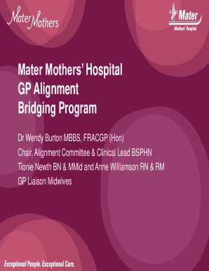 Fillable Online Text of GP Alignment Bridging Program - Mater Online ...