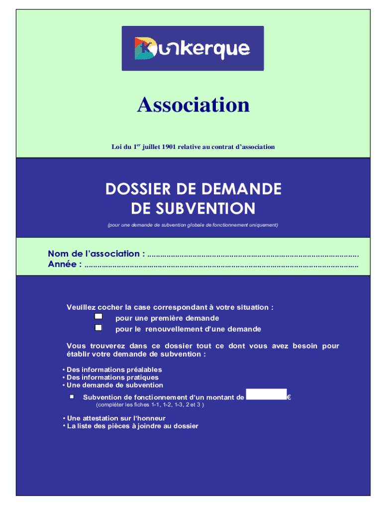 Remplissable En Ligne dossier de demande de subvention Fax Email Imprimer - pdfFiller