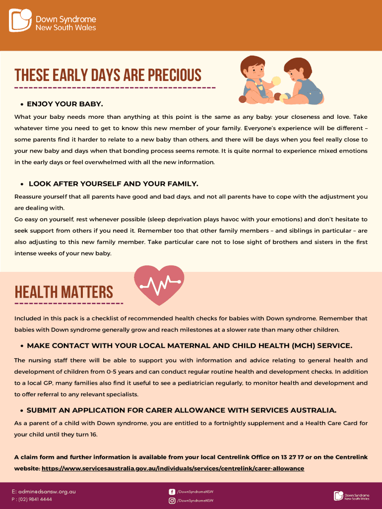 Fillable Online New Baby - Info sheet Fax Email Print - pdfFiller