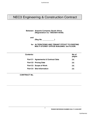 Fillable Online NEC3 ECC Addendum Confidentiality Agreement Template ...