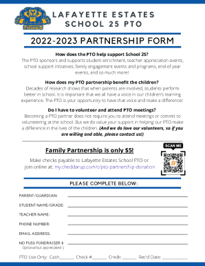 Fillable Online School 25 PTO Membership Form Fax Email Print - pdfFiller