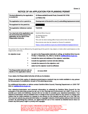 Fillable Online How To Complete Your Planning Permit Application Form ...