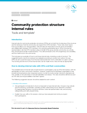 Fillable Online Community protection structure internal rules. This ...