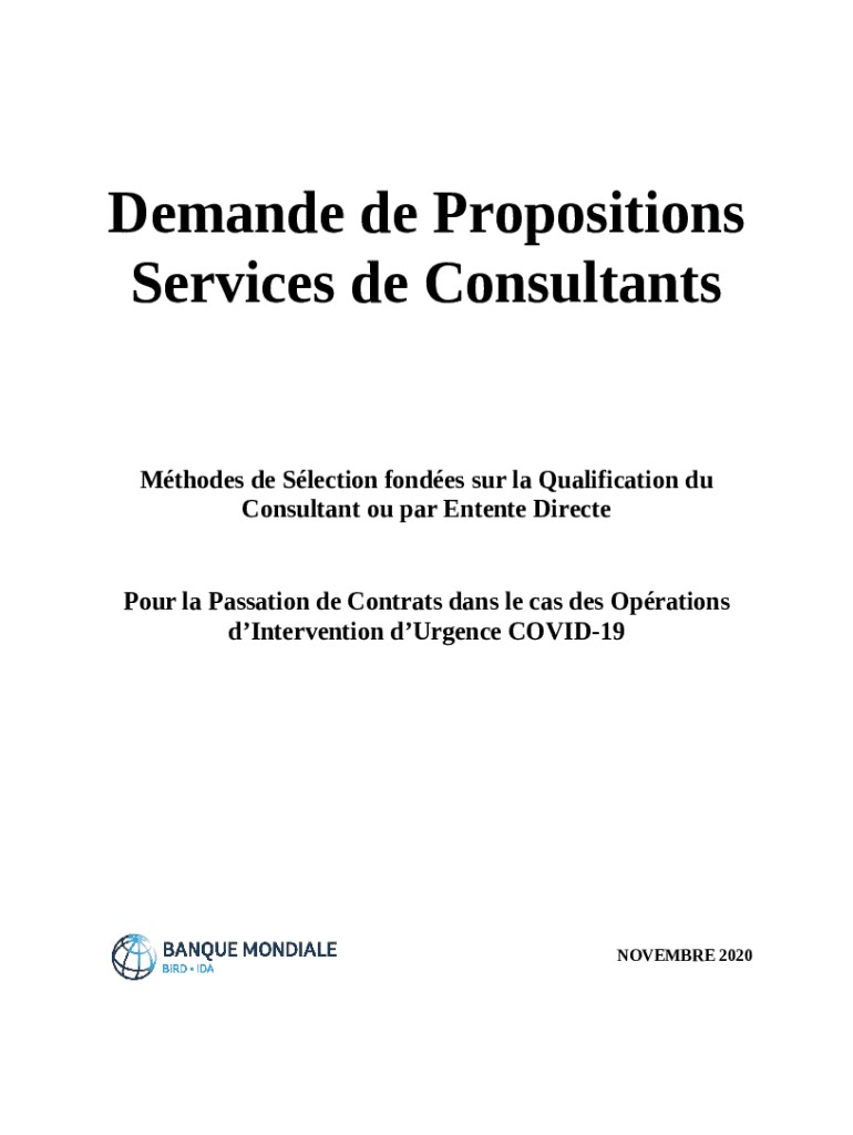 Dossier Type de Demande de Propositions Slection de ... Doc Template ...