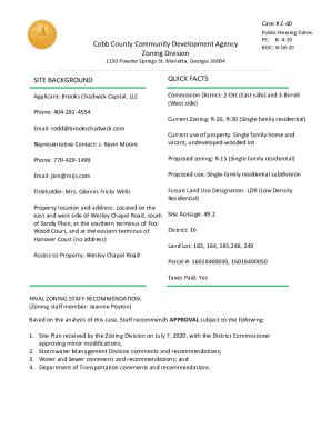 Fillable Online Cobb County Community Development Agency Zoning ... Fax ...