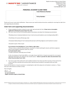 Fillable Online personal accident claim form Fax Email Print - pdfFiller