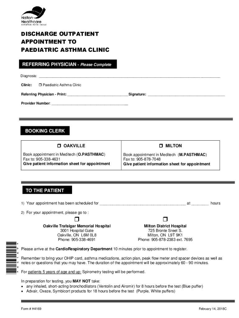 Fillable Online Clinical Pathway for Pediatric Asthma in the Inpatient ...