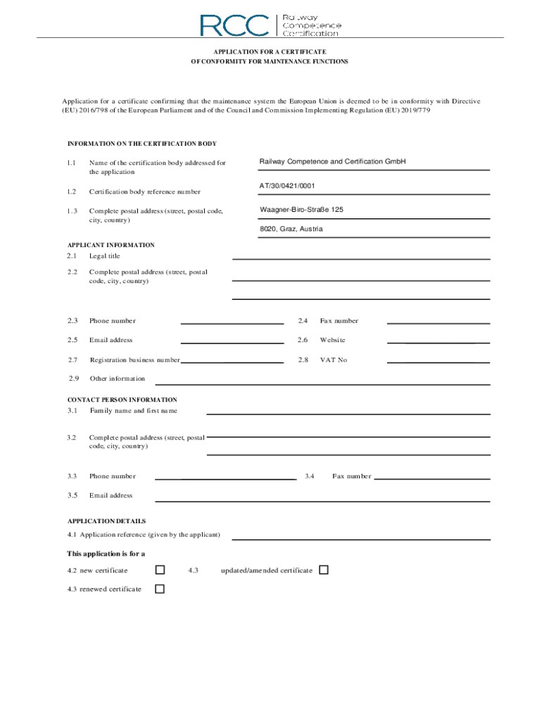 Fillable Online Certificate of Conformance (COC): What Is It? Fax Email ...