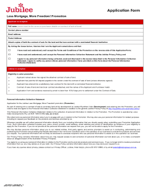 Fillable Online Application Form - Jubilee Fax Email Print - pdfFiller