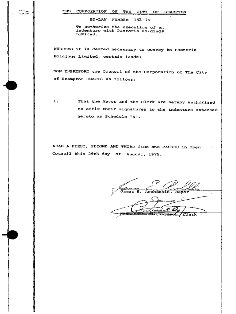 Fillable Online 75 To authorize the execution of an indenture with ...