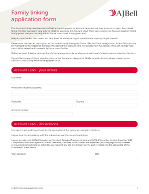 Fillable Online Family linking application form Fax Email Print - pdfFiller