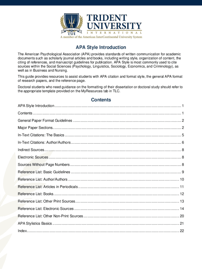 Fillable Online mytlc trident Writing in APA Style 7th Edition Example ...