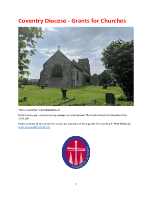 Fillable Online Projects, development and funding - Diocese of Coventry ...