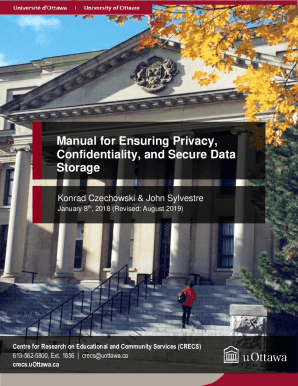Fillable Online Manual for Ensuring Privacy, Confidentiality, and ...