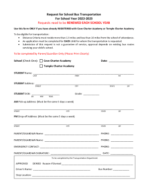 Fillable Online Transportation Request Form 2022-2023.pdf Fax Email ...