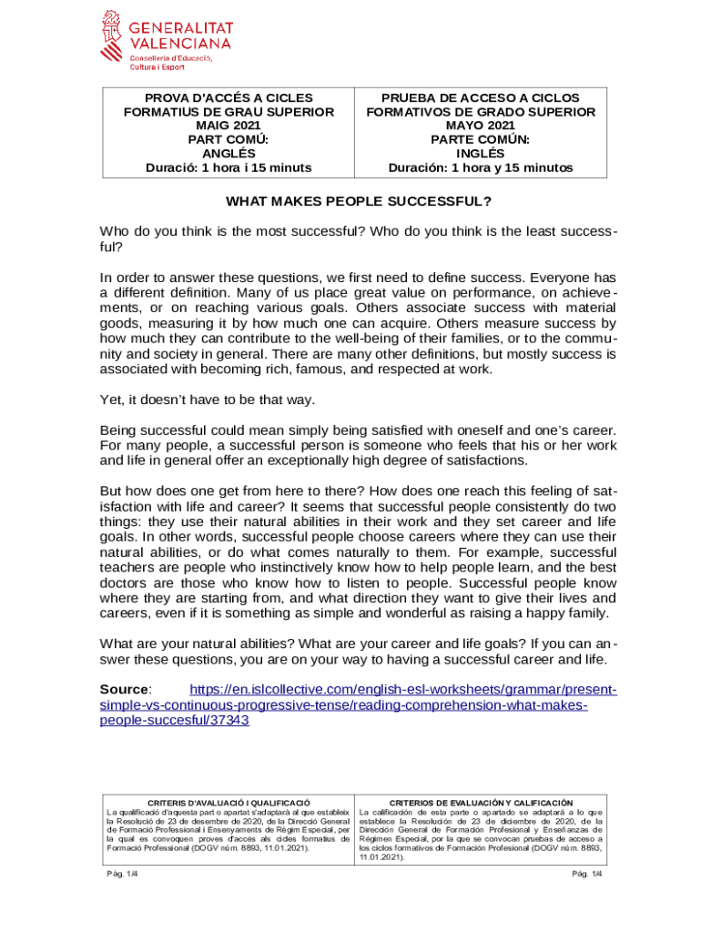 Completable En línea WHAT MAKES PEOPLE SUCCESSFUL? Who do you think ...