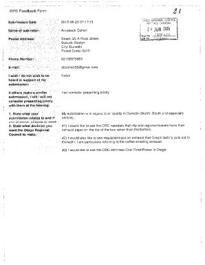 Fillable Online RPS Feedback Form Fax Email Print - pdfFiller
