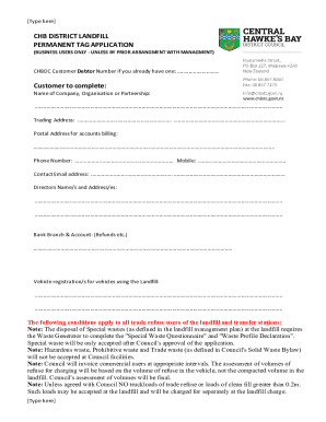 Fillable Online Weighbridge-Landfill-Permanent-Tag-Application-Form ...