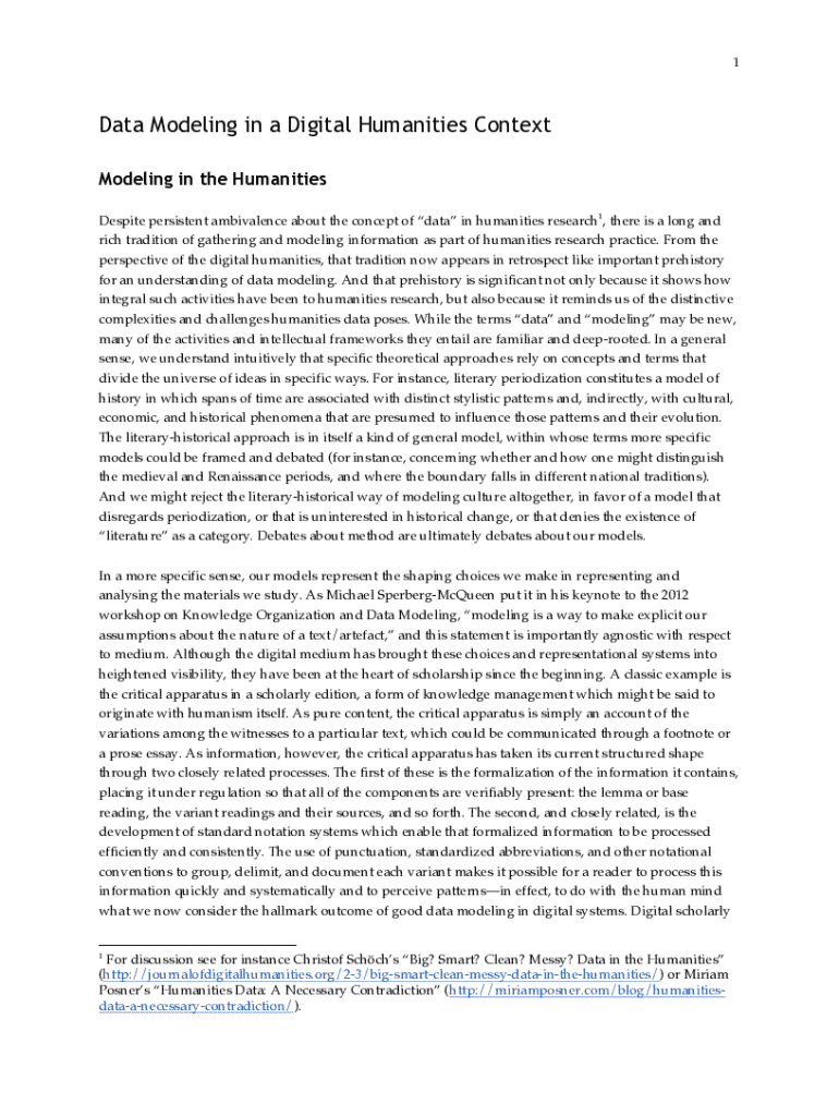 Fillable Online Data modeling in a digital humanities contextRequest PDF Fax Email Print - pdfFiller