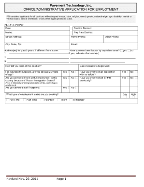 OFFICE-ADMINISTRATIVE-APPLICATION-FOR- ... Doc Template | pdfFiller