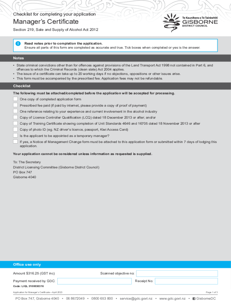 Fillable Online Manager's Certificate Fax Email Print - pdfFiller