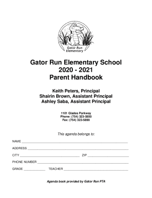 Fillable Online Gator Run Elementary Fax Email Print - pdfFiller