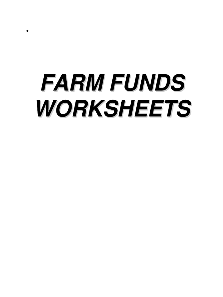 Fillable Online ftp geoteam The Basics of a Farm Balance Sheet ...