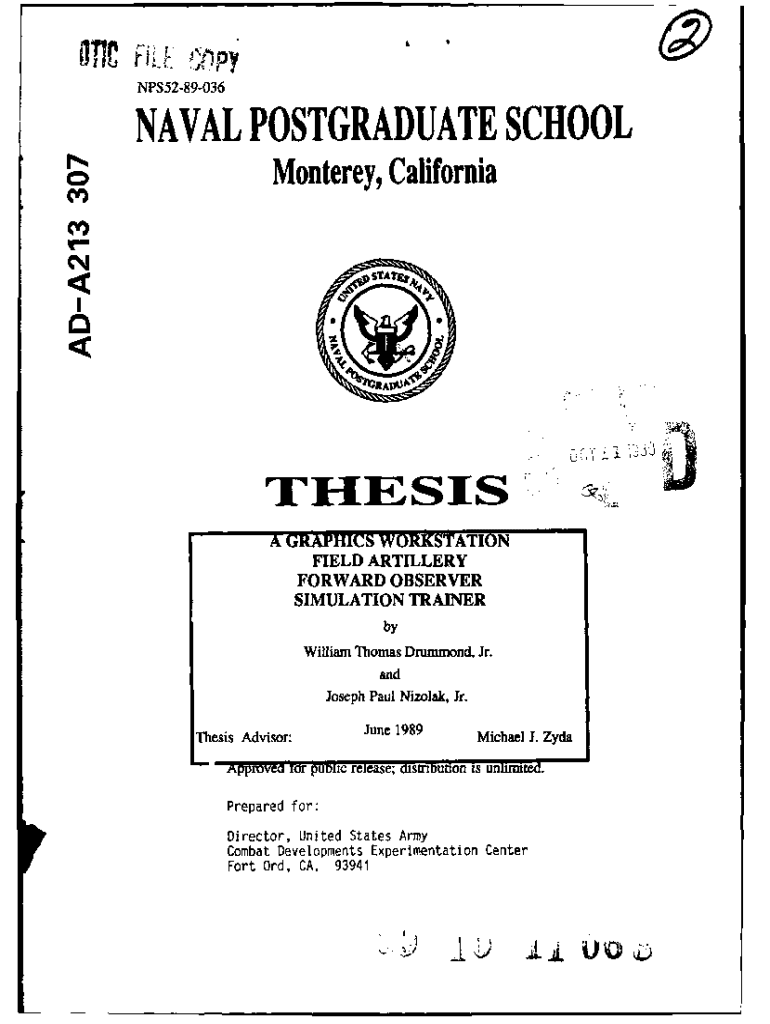 Fillable Online A graphics workstation field artillery forward observer ...