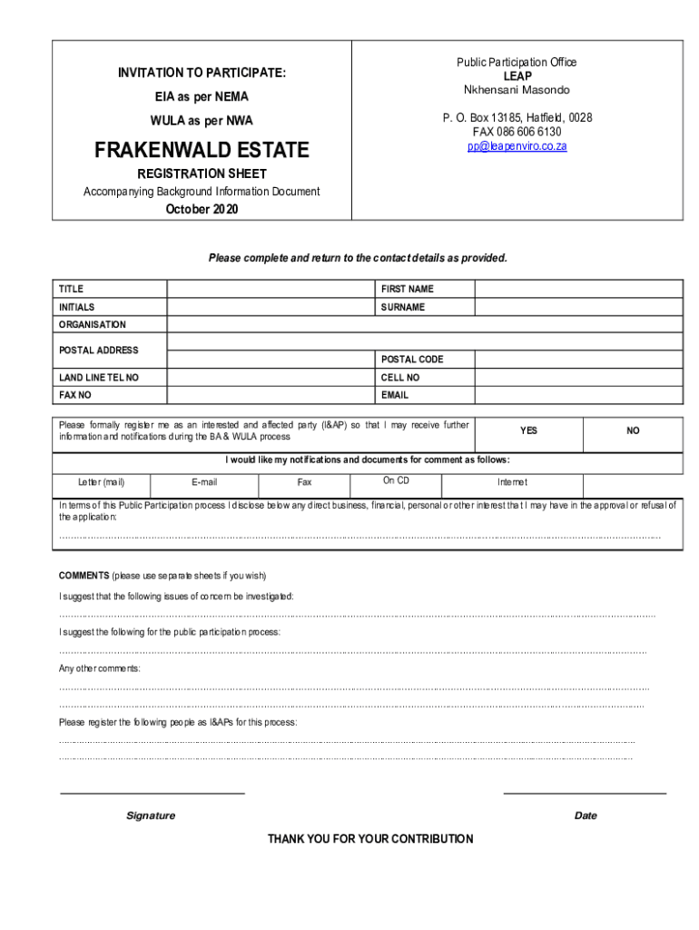 Fillable Online Application of Public Participation pp p Principles in ...