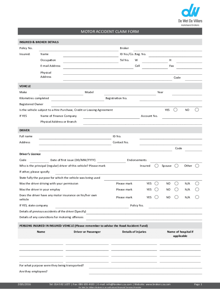 Fillable Online Were you in a wreck? Tips for auto insurance claims Fax ...