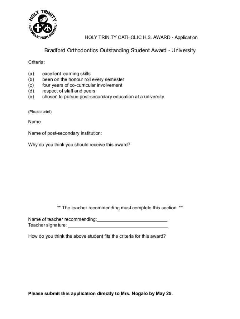 Fillable Online htr schools smcdsb on Guidance / Student Services - Holy Trinity Catholic High ...