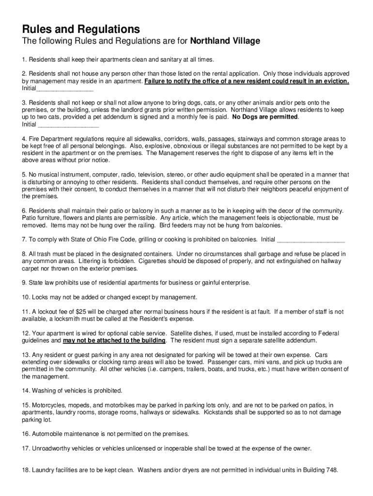 Fillable Online guide to condominium living policies, rules ...