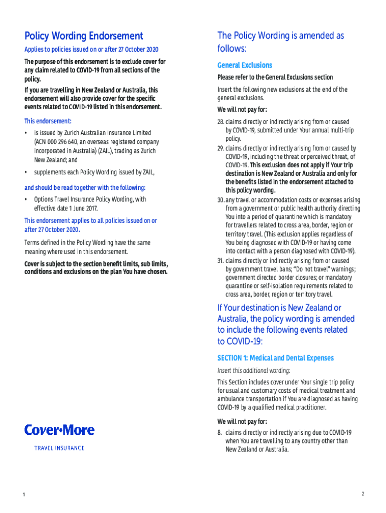 Fillable Online What's an insurance endorsement? Fax Email Print ...