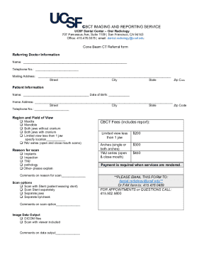 Fillable Online CBCT interpretation Referral form Fax Email Print ...
