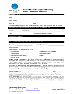 Fillable Online Request Form for Copies of Building Permit Documents ... Fax Email Print - pdfFiller