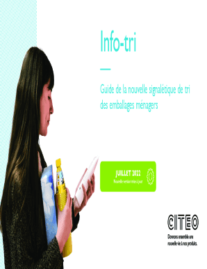 Remplissable En Ligne Mandatory INFO-TRI labeling in France Faxer Email ...