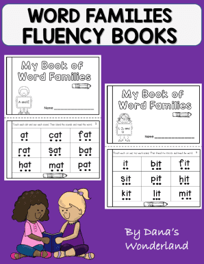 Fillable Online CVC Word Families Blending Practice: A Booklet for ...