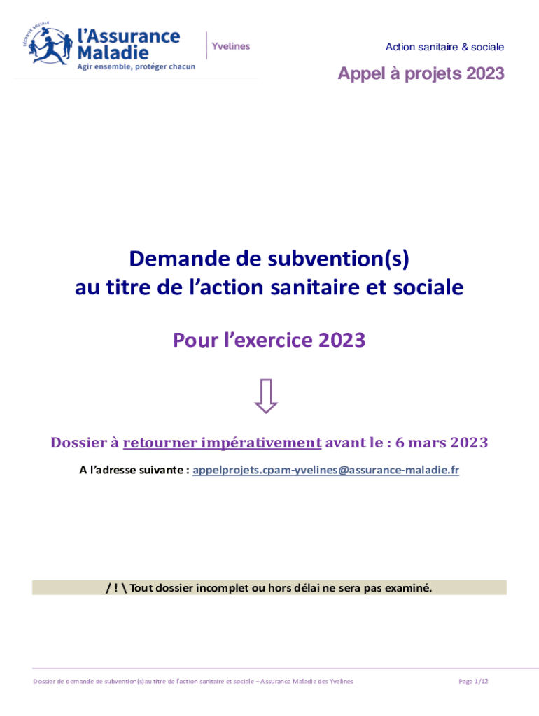 Remplissable En Ligne Demande de subvention(s) au titre de l'action sanitaire et ... Fax Email ...