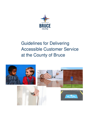 Fillable Online Guidelines for Delivering Accessible Customer Service ...